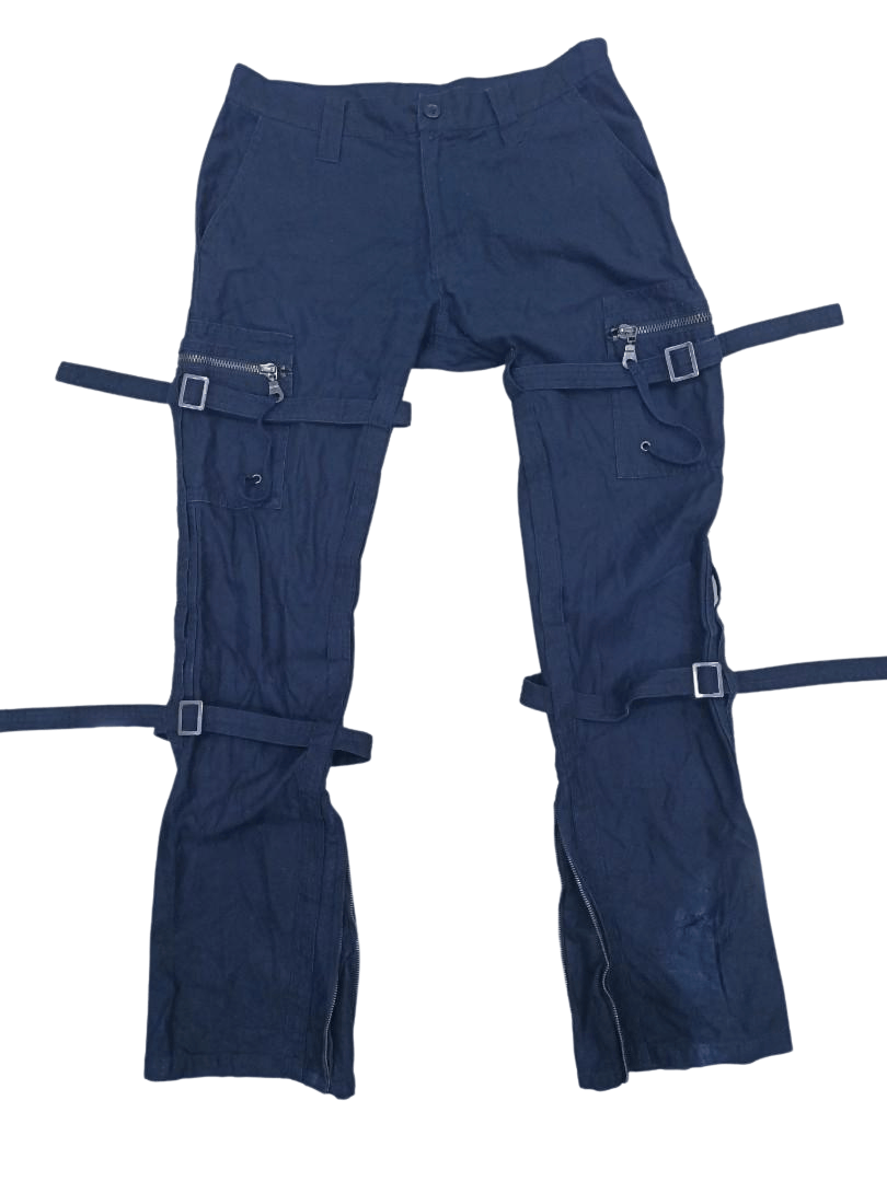 Distressed Denim Japanese Roughness troop bondage pants x punk | Grailed