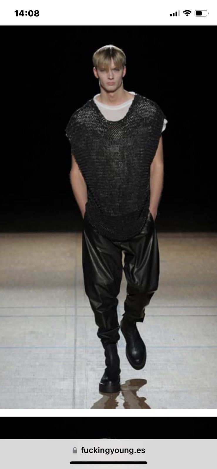 Damir Doma Black Oversized Damir Doma Leather Pants | Grailed