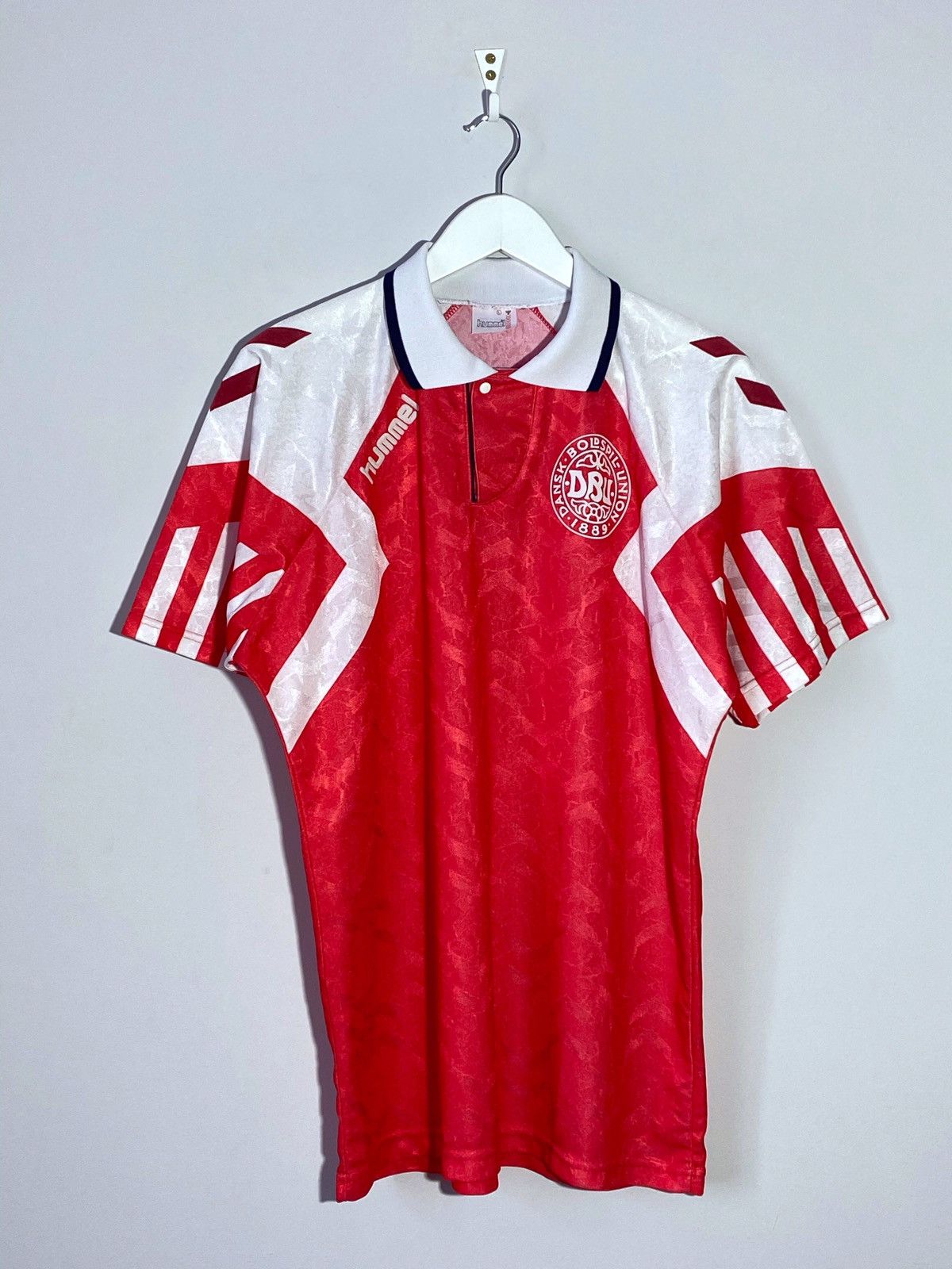 Soccer Jersey × Vintage Hummel Denmark 1992 Home Football Shirt | Grailed