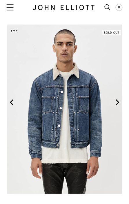 John Elliott John Elliott Thumper Type II Lined Jean Denim Jacket 4/XL ...