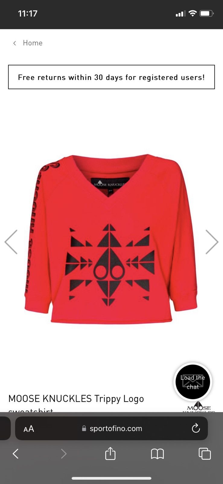 Moose Knuckles Moose Knuckles Red Cropped Sweater , Cropped Sleeves ...