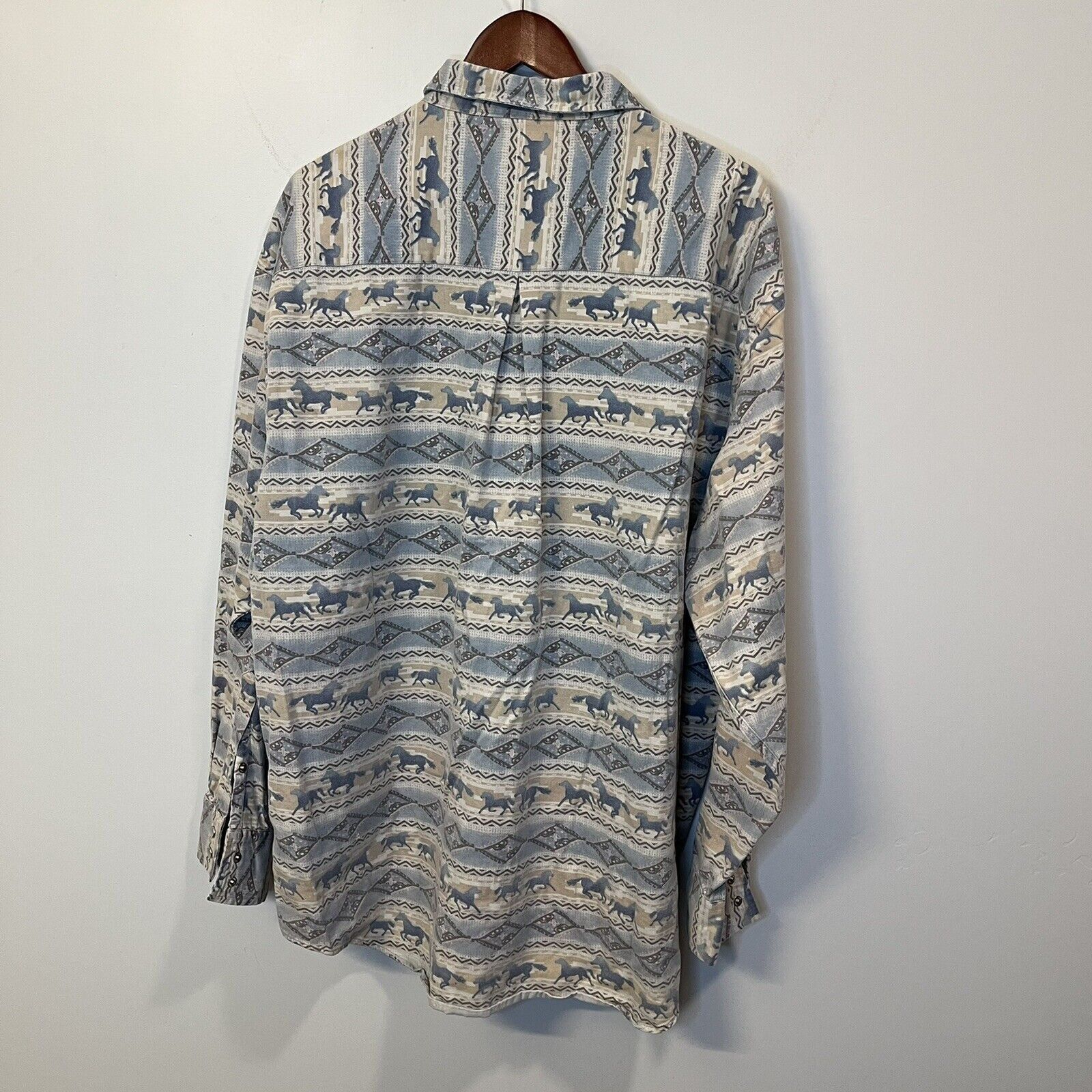 Vintage PENDLETON Shirt Western Horses Print Pearl snap Shirt | Grailed