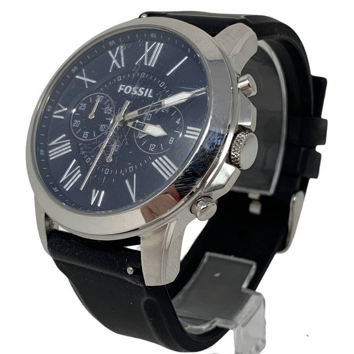 Foster Grant Fossil Mens Grant Wristwatch FS4990 Stainless Steel Silver ...