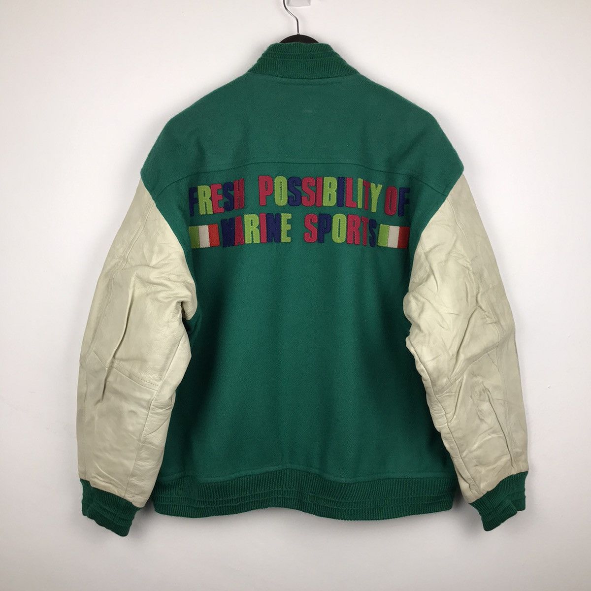 Vintage Vintage Italian Casa Di Marina Leather Varsity Jacket | Grailed