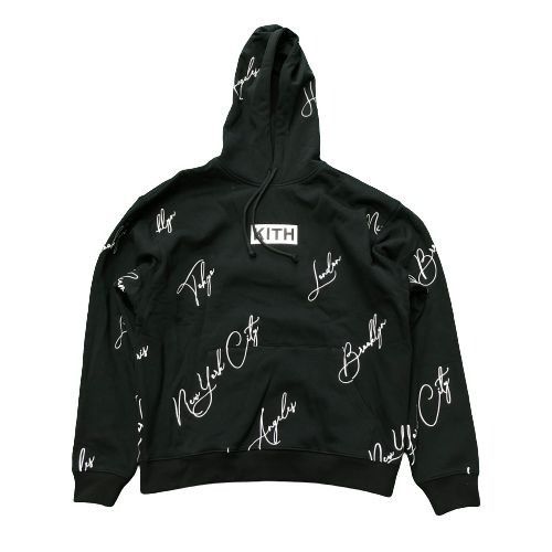 Kith Kith City Script Black Hoodie - Size Large | Grailed