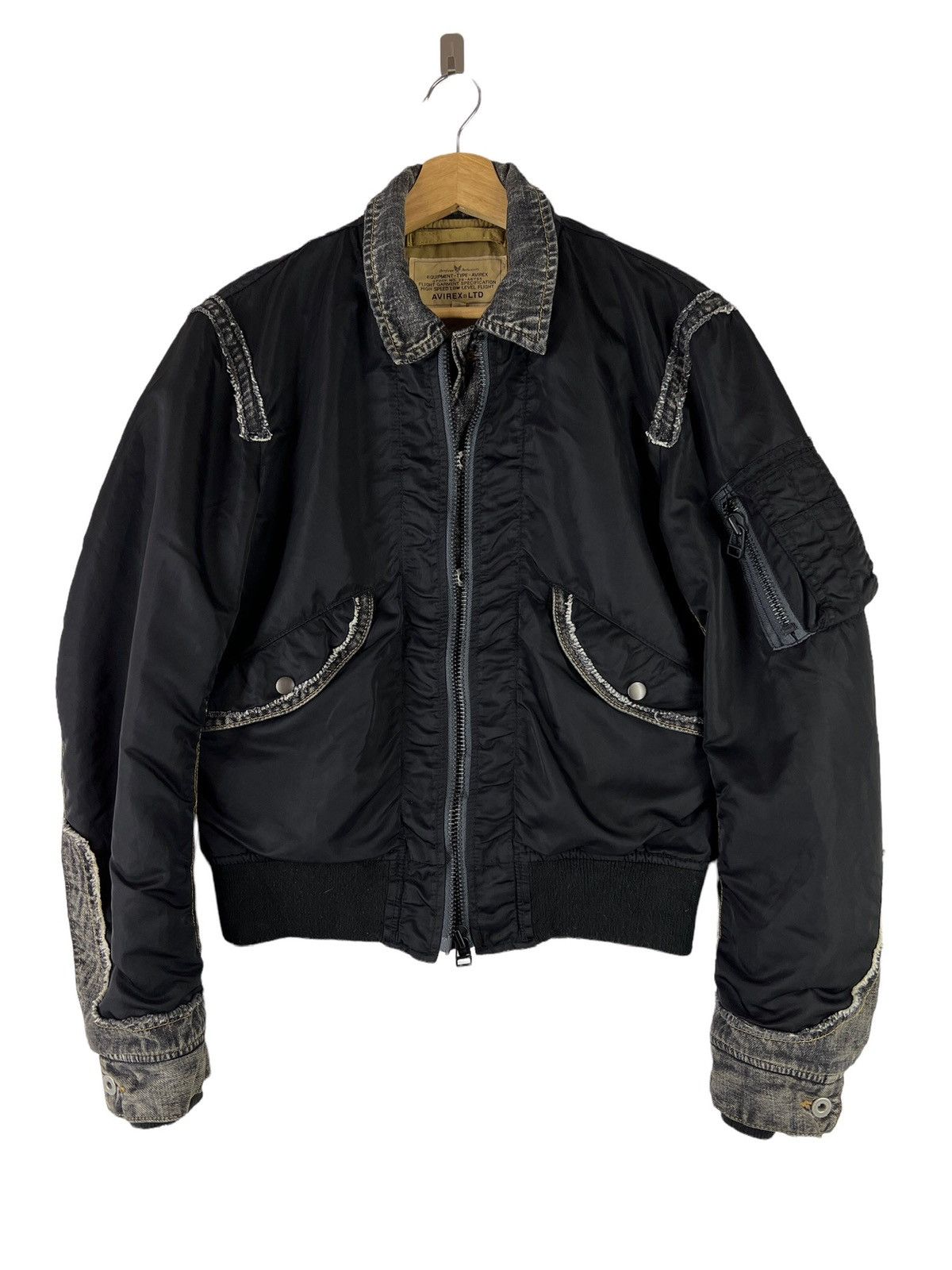 Avirex 🔥AVIREX HYBRID DENIM BOMBER JACKET | Grailed