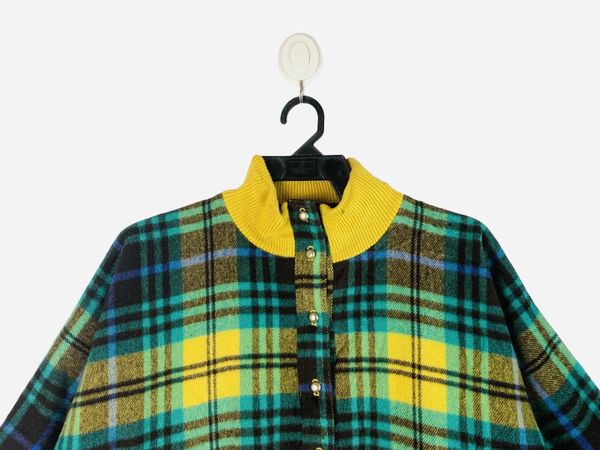 Vintage GERULAN SPORUTI GINZA japan colorway nova check wool bomber ...