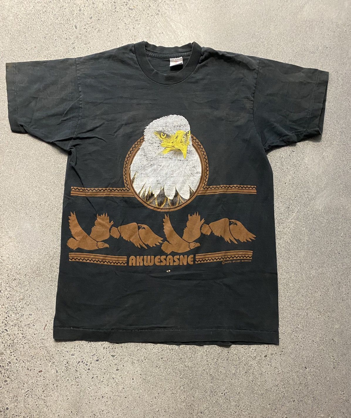 Vintage Vintage 90s Mohawk Native Eagle Single Stitch Tee Shirt | Grailed