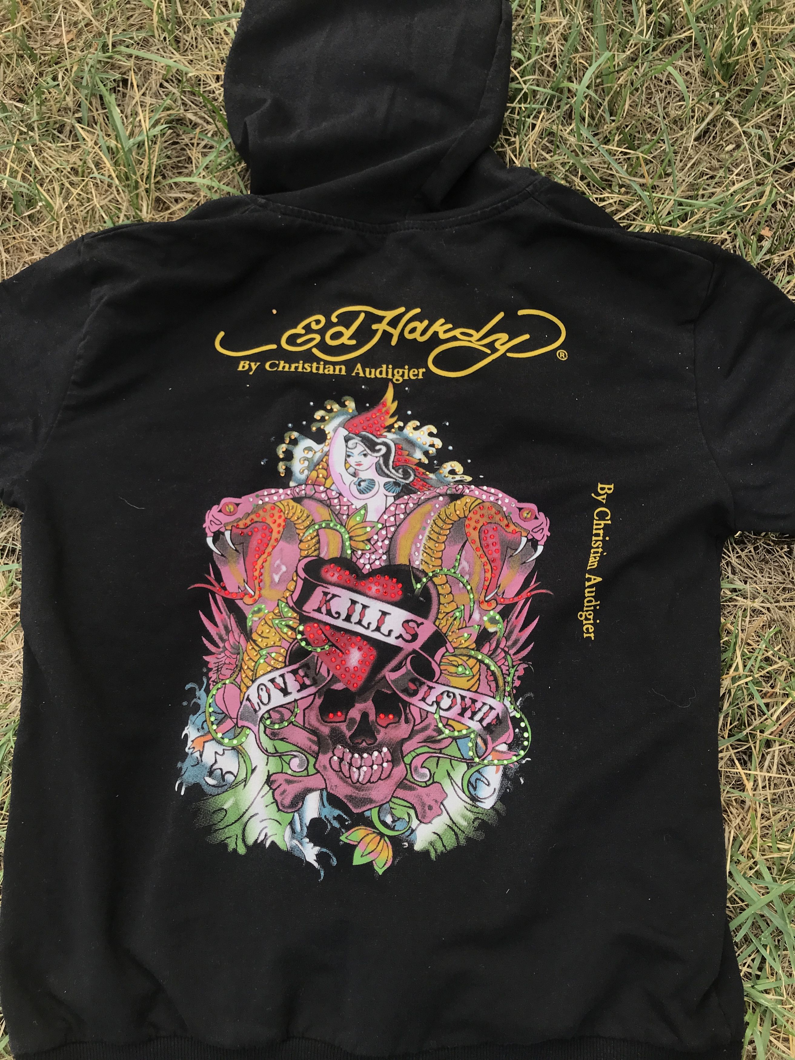 Christian Audigier × Ed Hardy × Vintage Vintage Ed Hardy Zip Up Hoodie ...