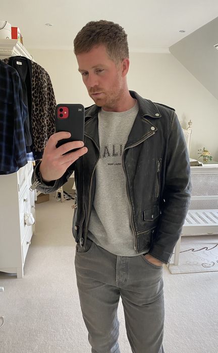 Saint Laurent Paris FW16 distressed lamb leather biker L01 jacket x ...