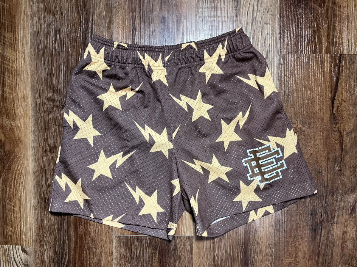 Bape Eric Emanuel X Bape Miami basic short Brown | Grailed