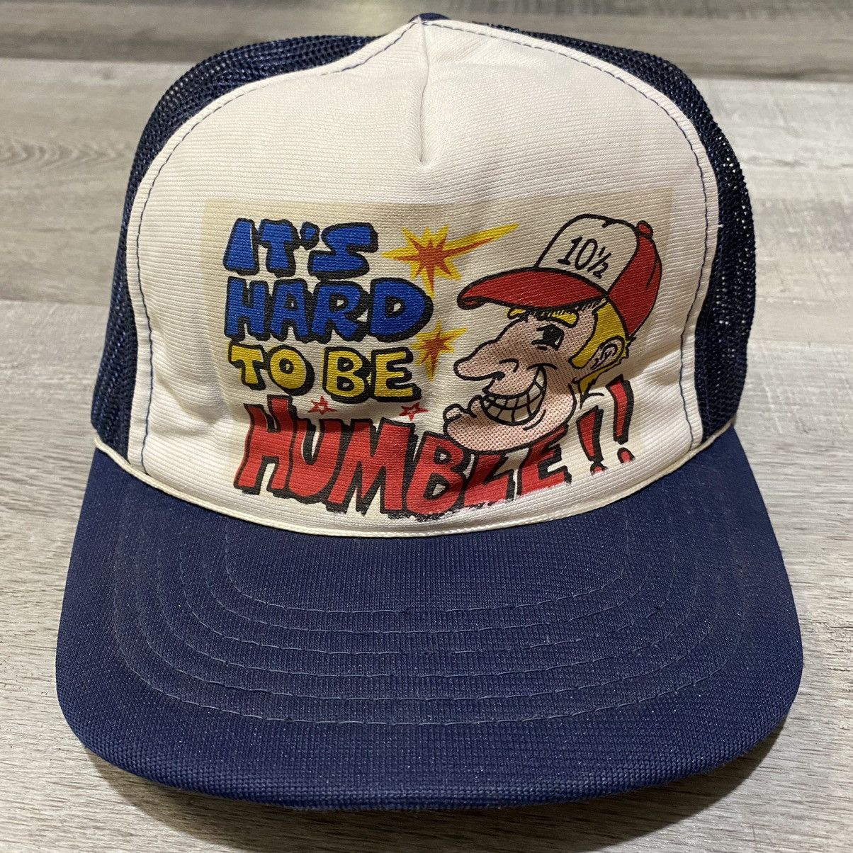 Vintage VTG Youngan 80s Its Hard To Be Humble Foam Trucker Hat Cap ...