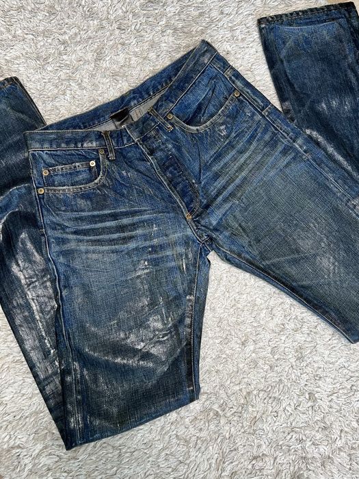 Dior 03FW Luster Claw mark Waxed Jeans Sz28 | Grailed
