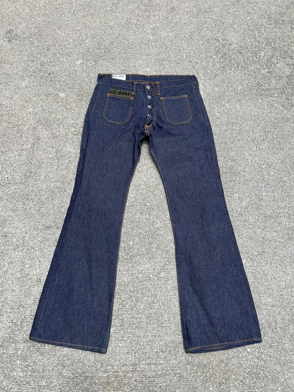 Vintage Vintage 70s BIG - LOON light Denim Super Flare Jeans | Grailed