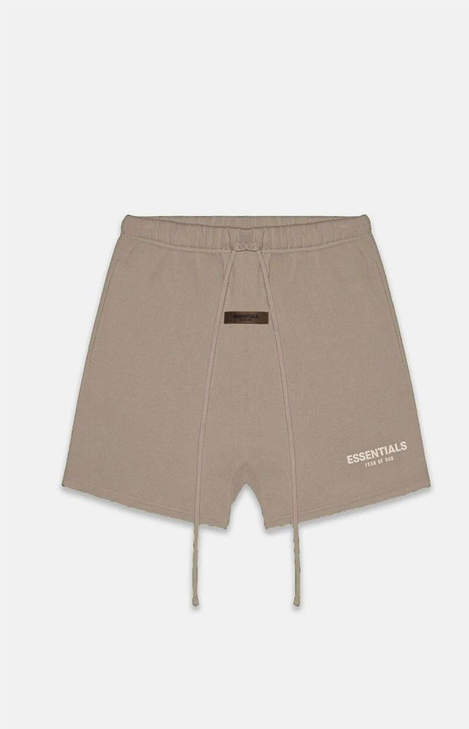 Pacsun Essentials Fear Of God Desert Taupe Sweat Shorts Sz (M) | Grailed