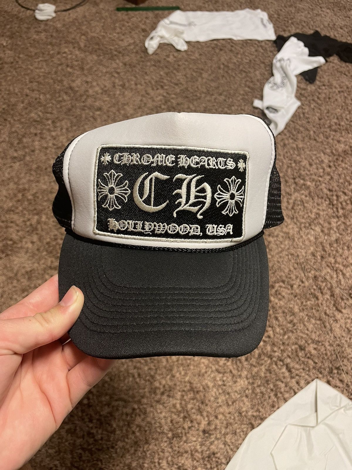 Chrome Hearts Chrome hearts CH trucker hat | Grailed