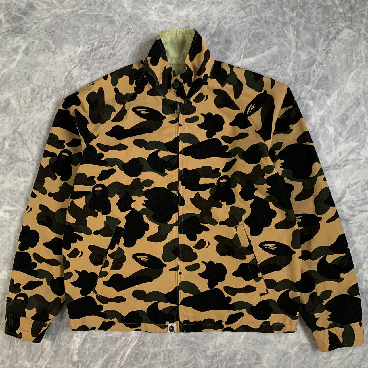 Bape × Vintage VTG BAPE A BATHING APE CAMO REVERSIBLE NYLON JACKET ...