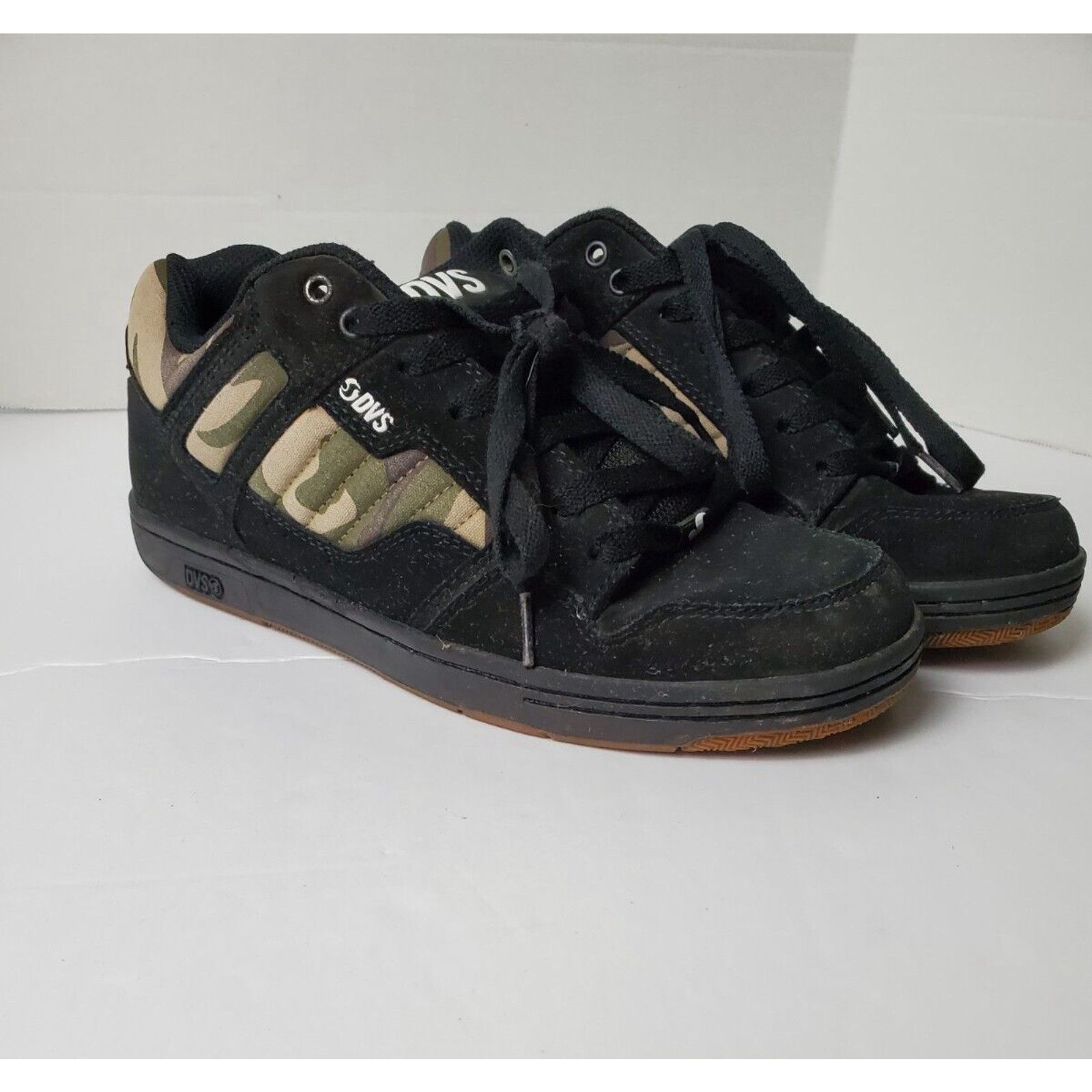 Dvs DVS Enduro 125 Skate Shoes Size 9.5 Mens Black Camo Gum Suede ...