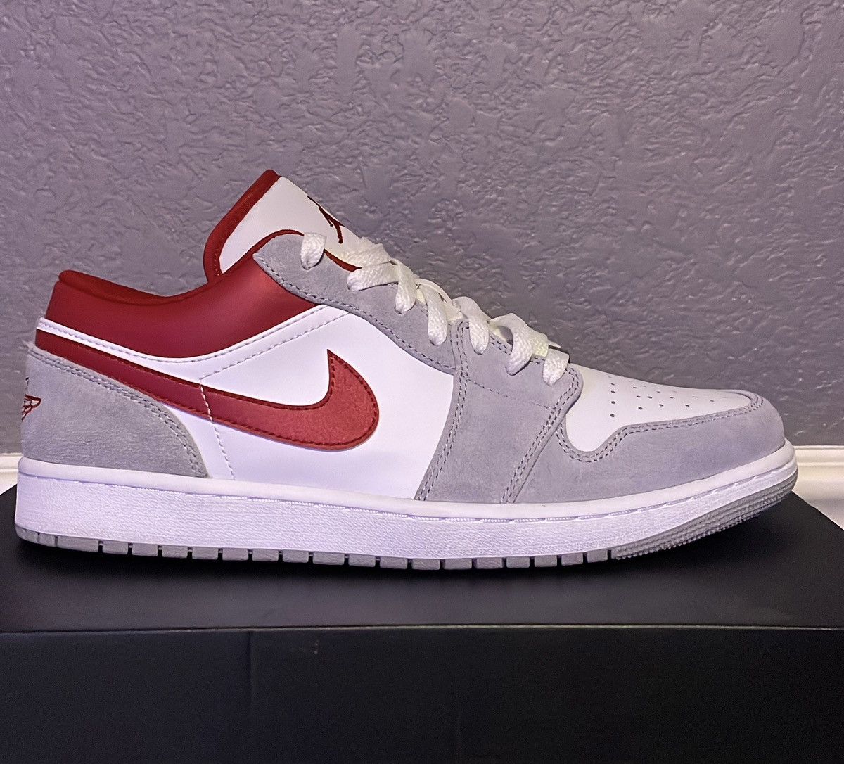 Nike Jordan 1 Low SE Smoke Grey Gym Red | Grailed