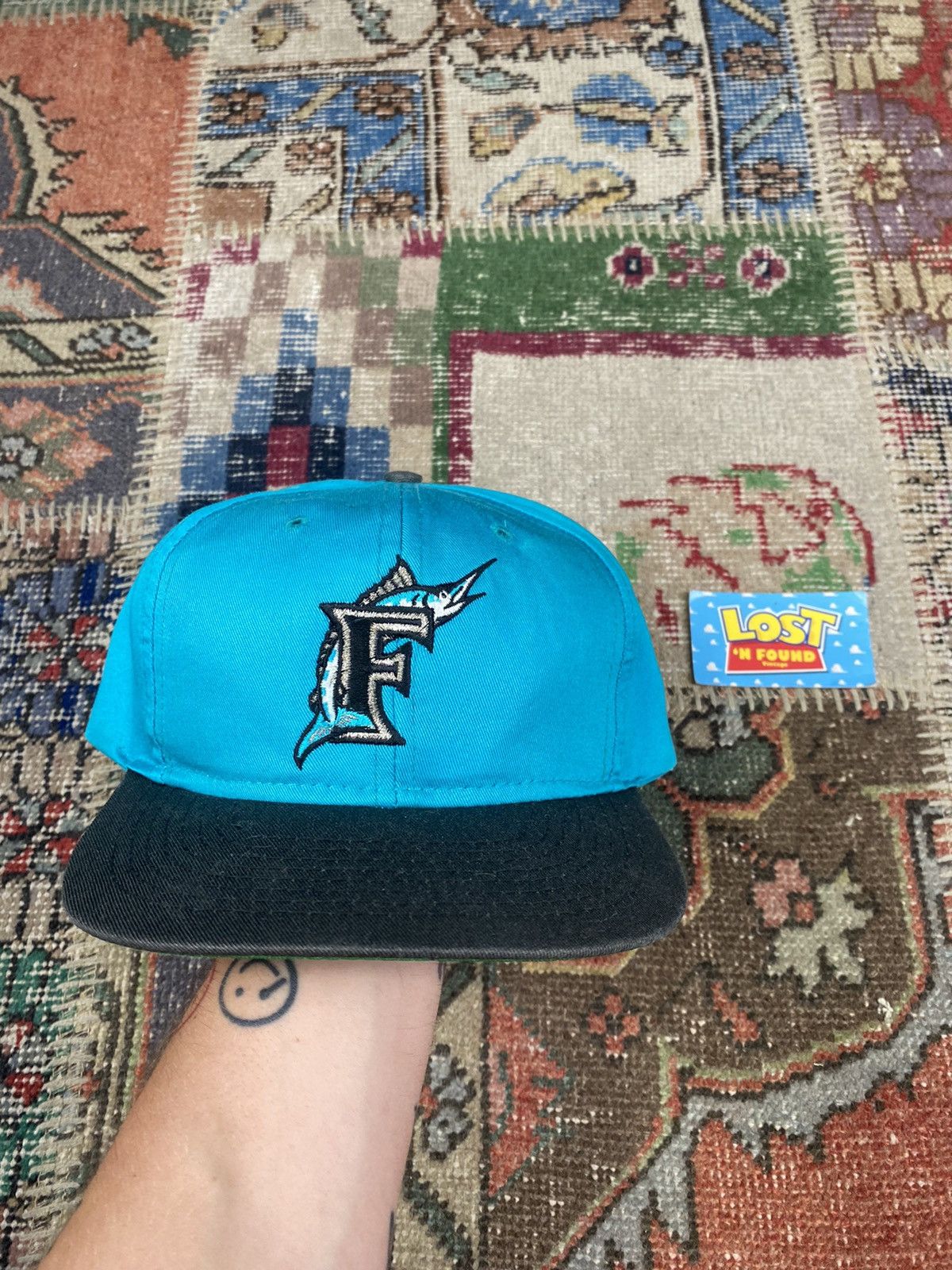 MLB × Vintage ‘90s Vintage MLB Florida Marlins Logo Snapback | Grailed