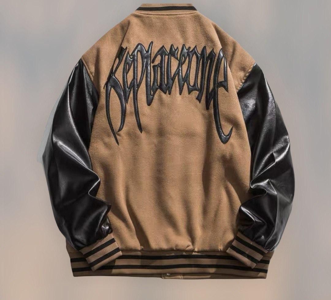 Bomber Jacket × Japanese Brand × Varsity New Stylish Funky Back Print ...