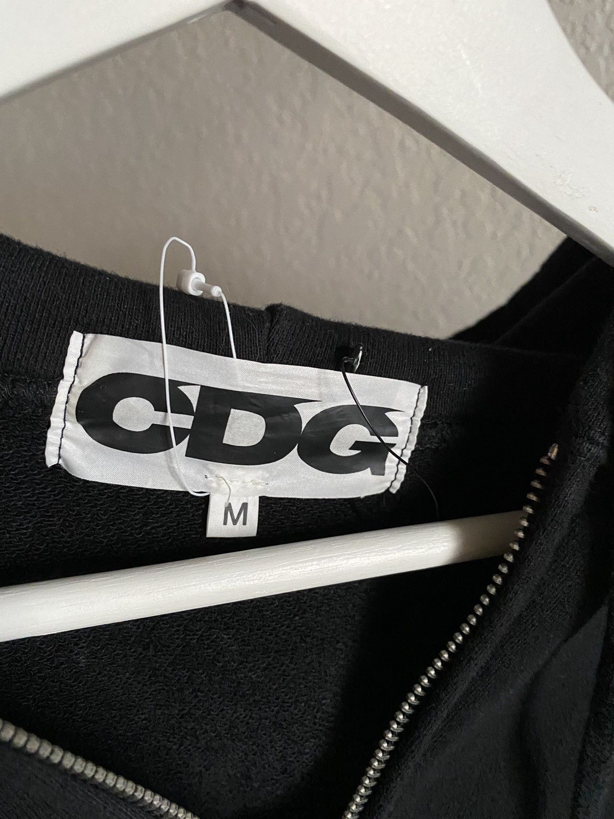 Comme des Garcons cdg back logo zip hoodie | Grailed