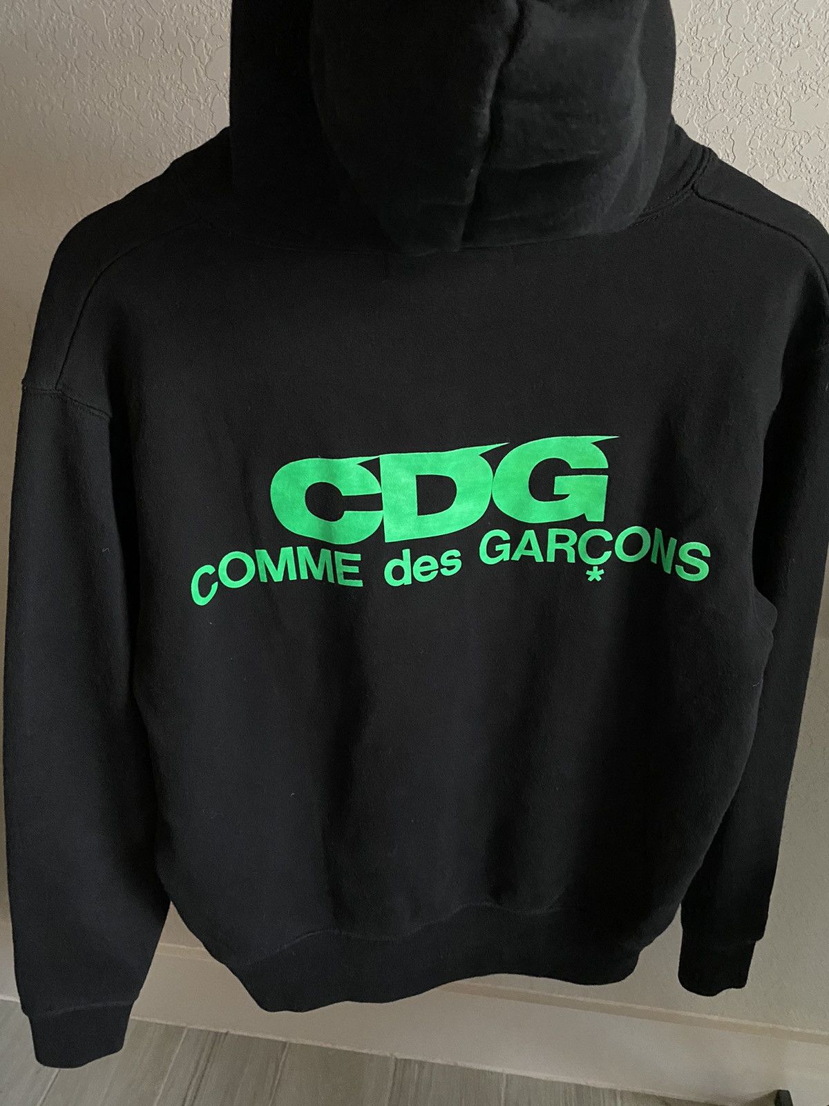Comme des Garcons cdg back logo zip hoodie | Grailed