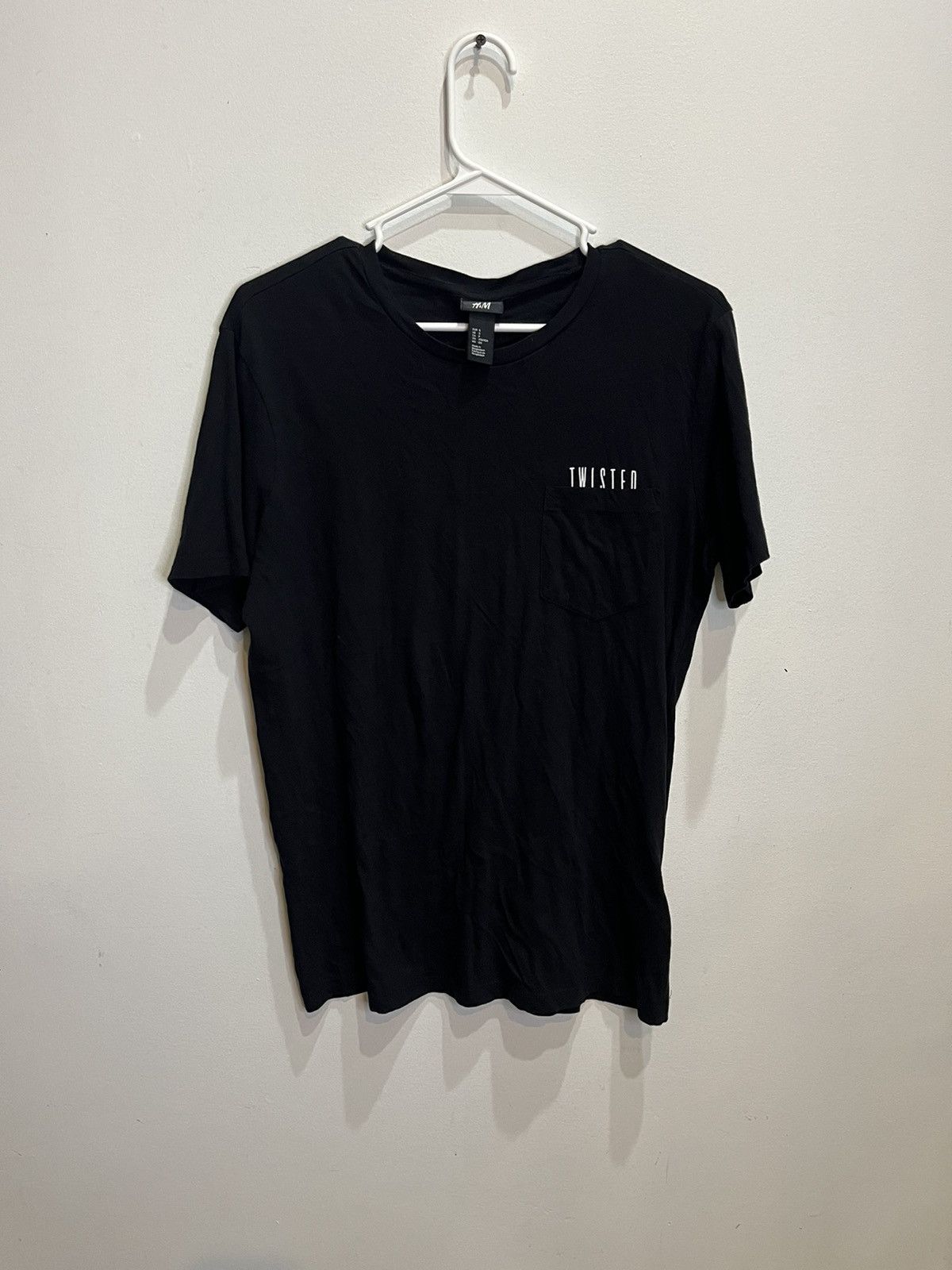 H&M H&M Twisted black pocket tee small | Grailed