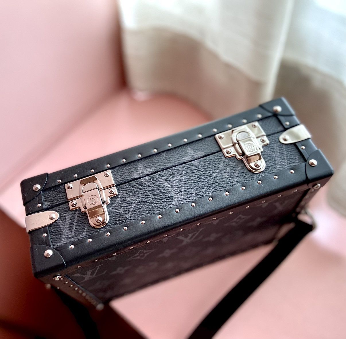 Louis Vuitton Louis Vuitton Clutch Box in Monogram Eclipse | Grailed