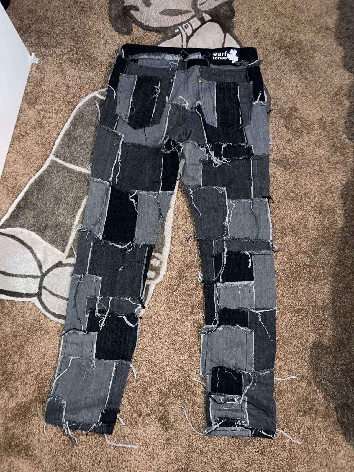 Archival Clothing EARF TONES patch jeans | Grailed