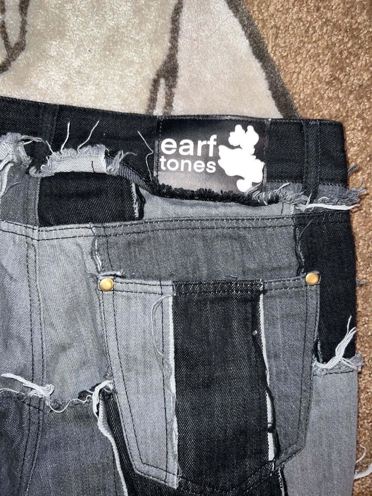 Archival Clothing EARF TONES patch jeans | Grailed