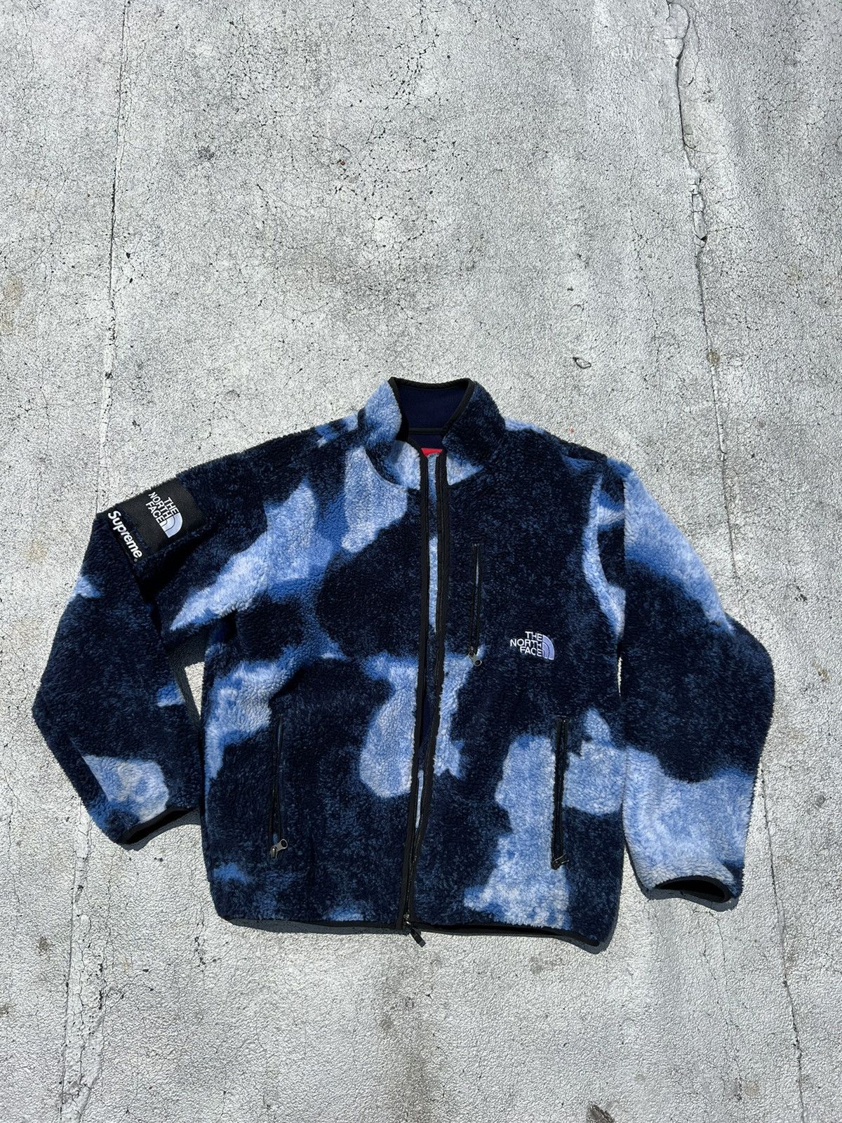 Supreme × The North Face The North Face x Supreme Bleached Denim Fleece ...