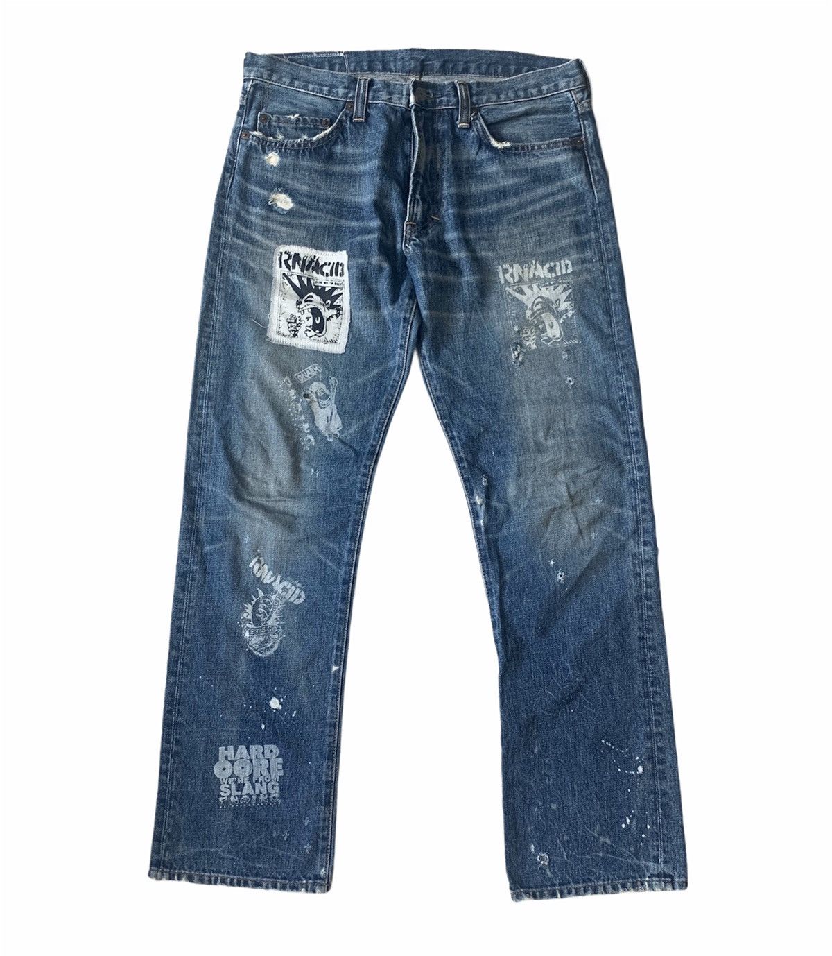 Vintage Distressed Denim RANCID by Slang From Chaos | Grailed