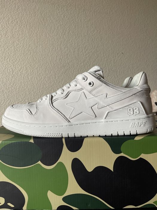 Bape White Bape Sk8stas | Grailed