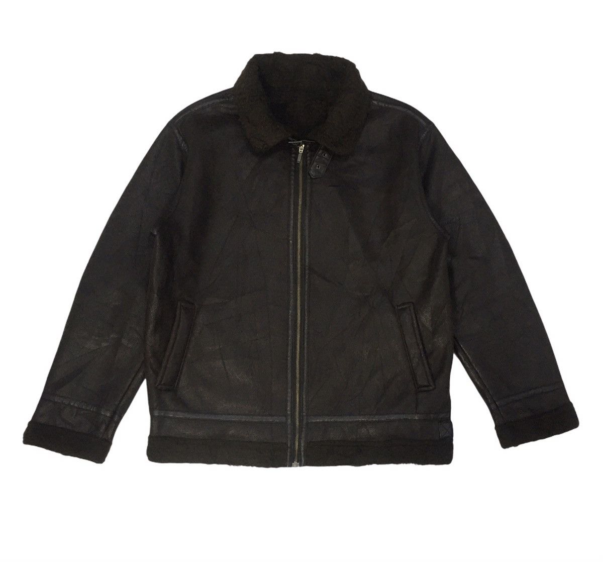 Branded Leather Rush Hour Leather With Fur Materials Avirex Style | Grailed