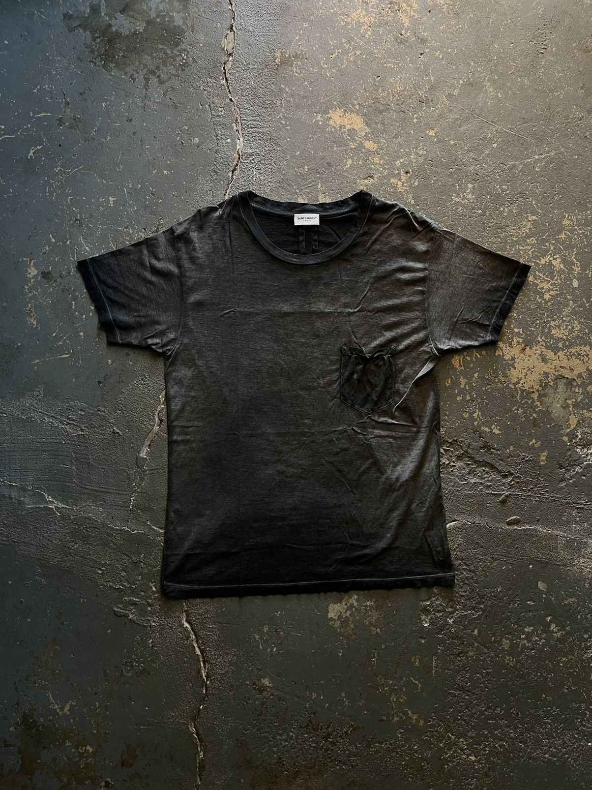 Hedi Slimane × Saint Laurent Paris AW14 Sun Faded ‘Vintage’ Tee | Grailed