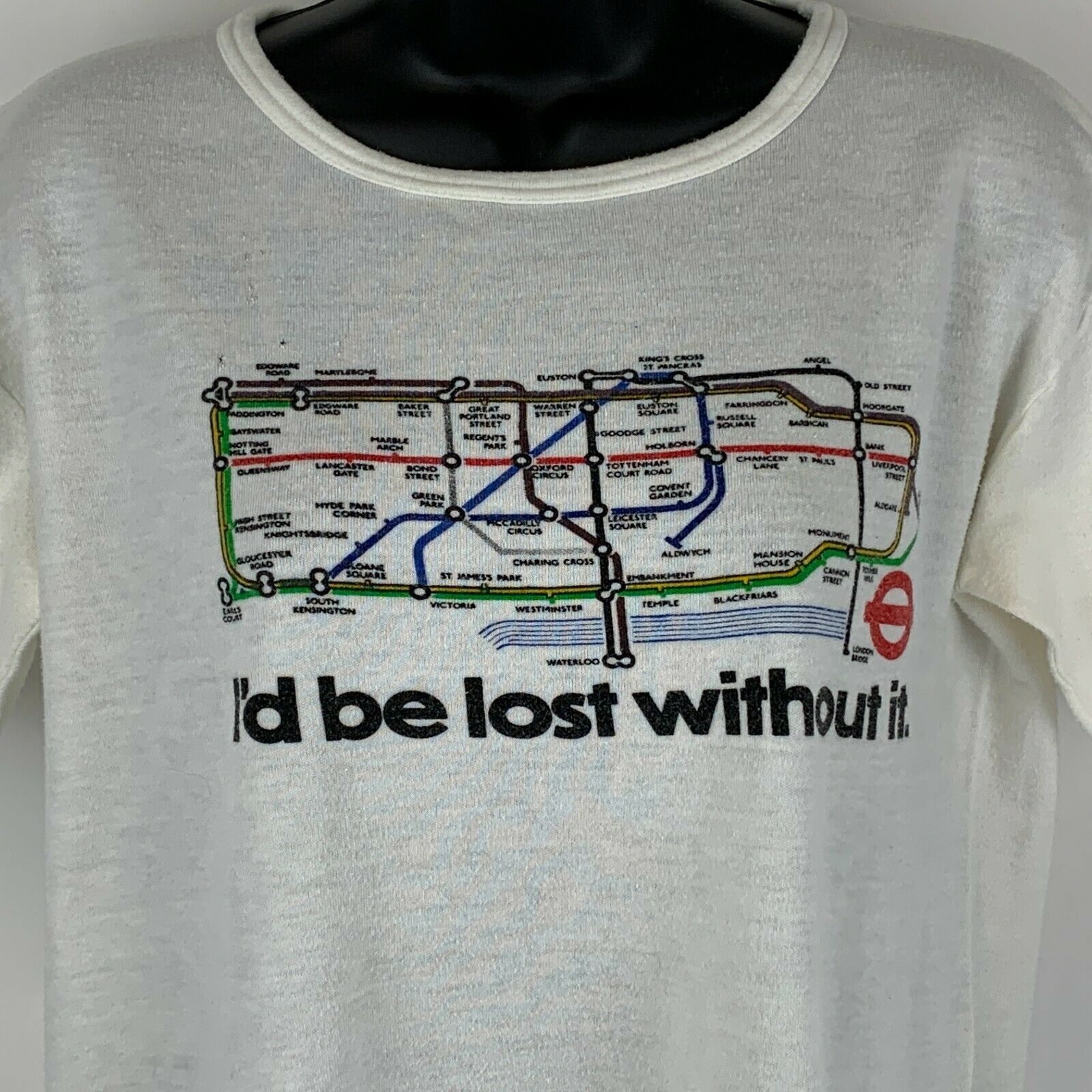 Vintage Vintage 70s London Underground Map Womens T Shirt Railway | Grailed