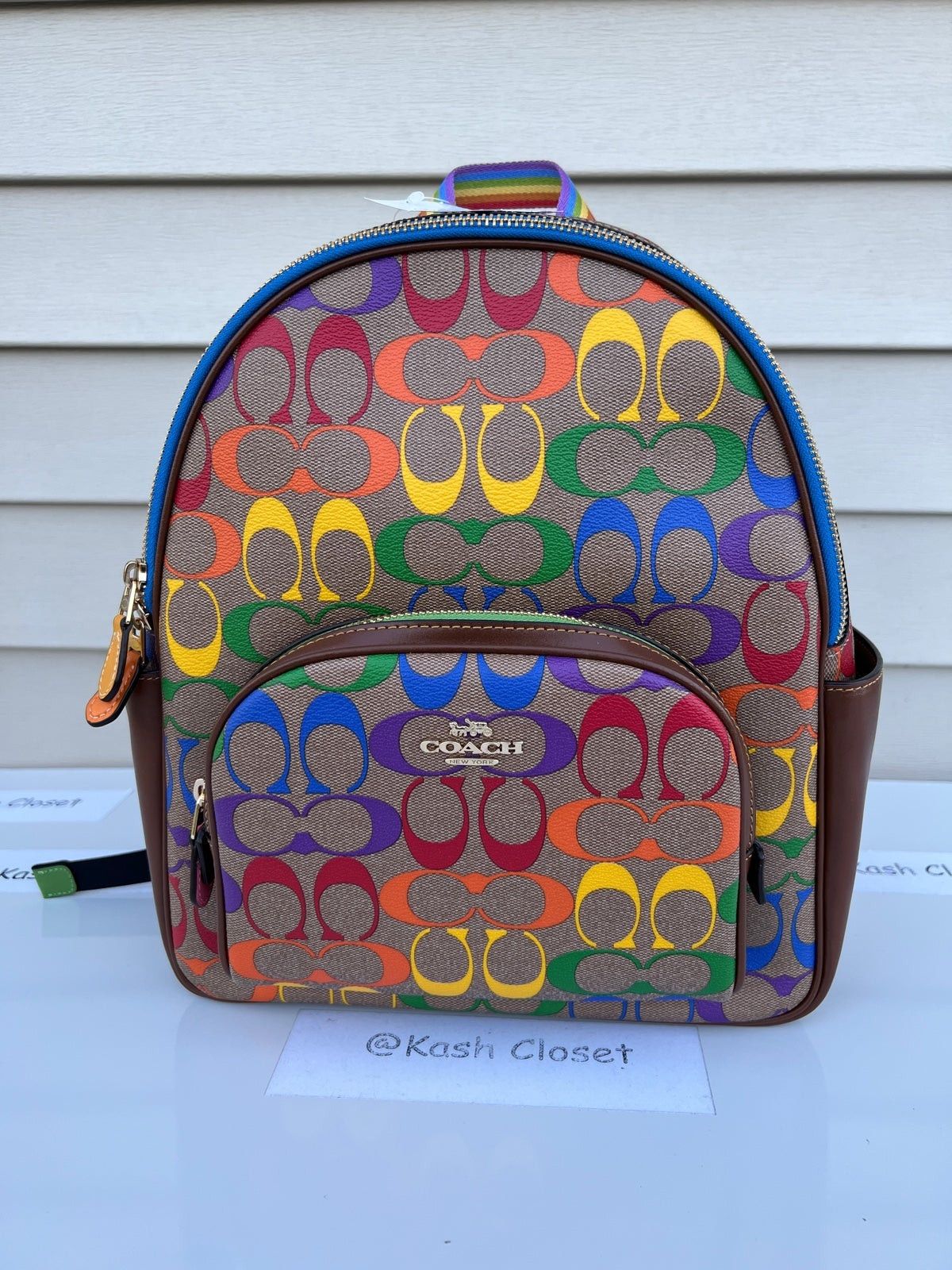 Coach Coach Women's Court Backpack In Signature Canvas - Rainbow | Grailed