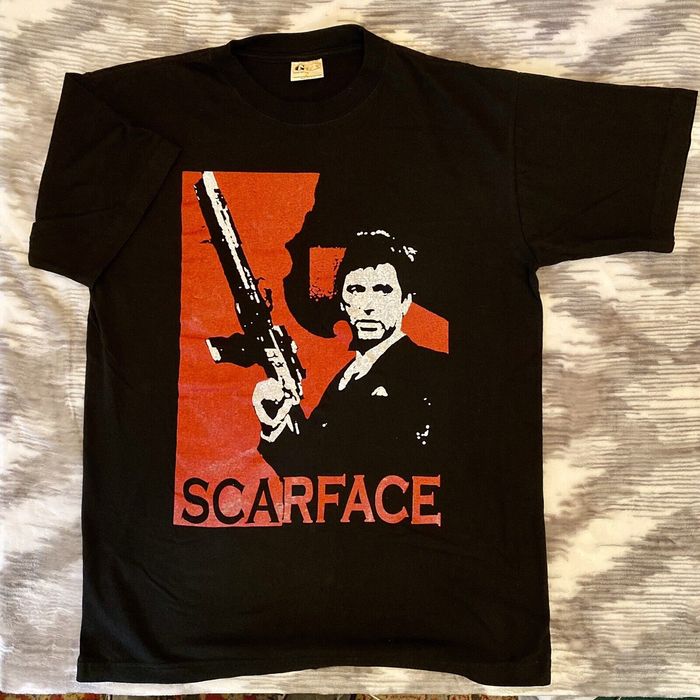 Vintage Vintage Scarface Rap Tee Tony Montana L Black Say Goodnight To ...