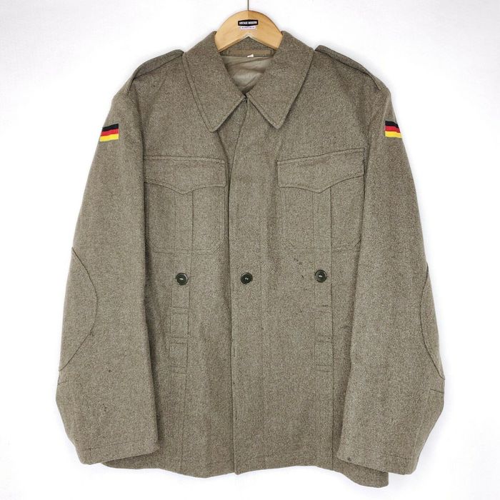 Vintage Post WWII German Flag M40 Field Green Wool Tunic Coat Jacket ...
