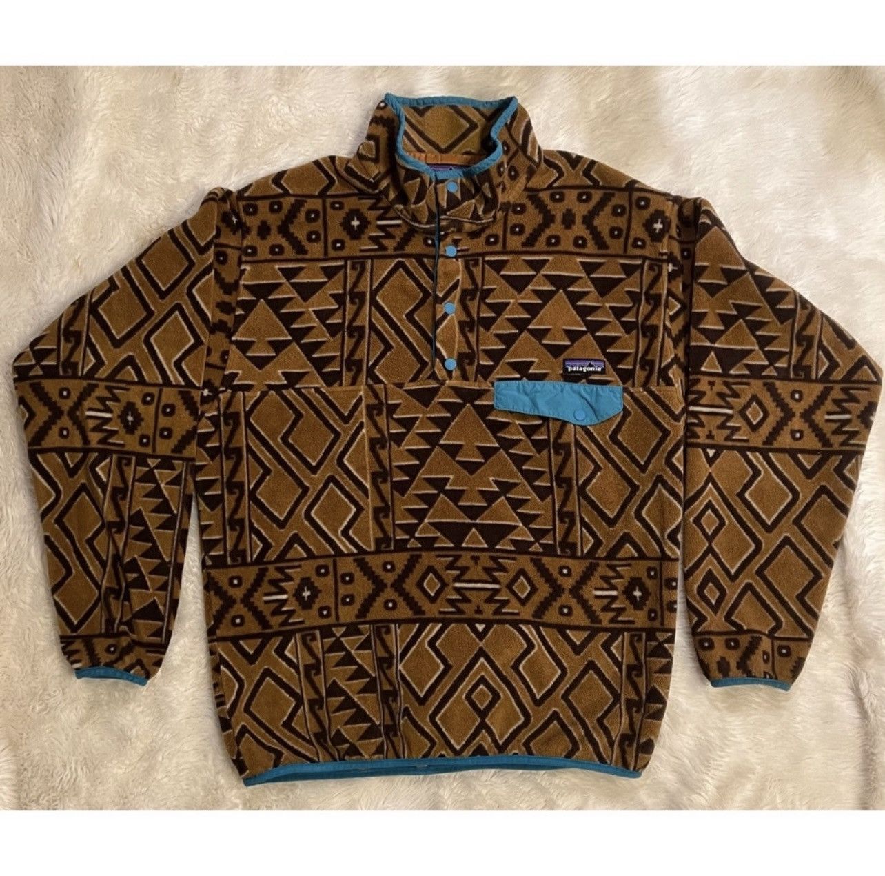 Patagonia RARE Patagonia Synchilla Tribal Aztec Fleece Pullover | Grailed