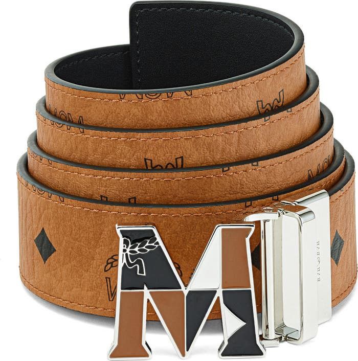 MCM MCM Logo Claus Reversible Belt | Grailed