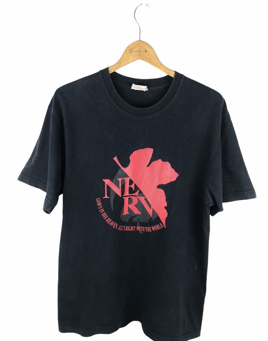 Vintage Nerv Evangelion Project Eva Japanese Anime Manga T-Shirt | Grailed