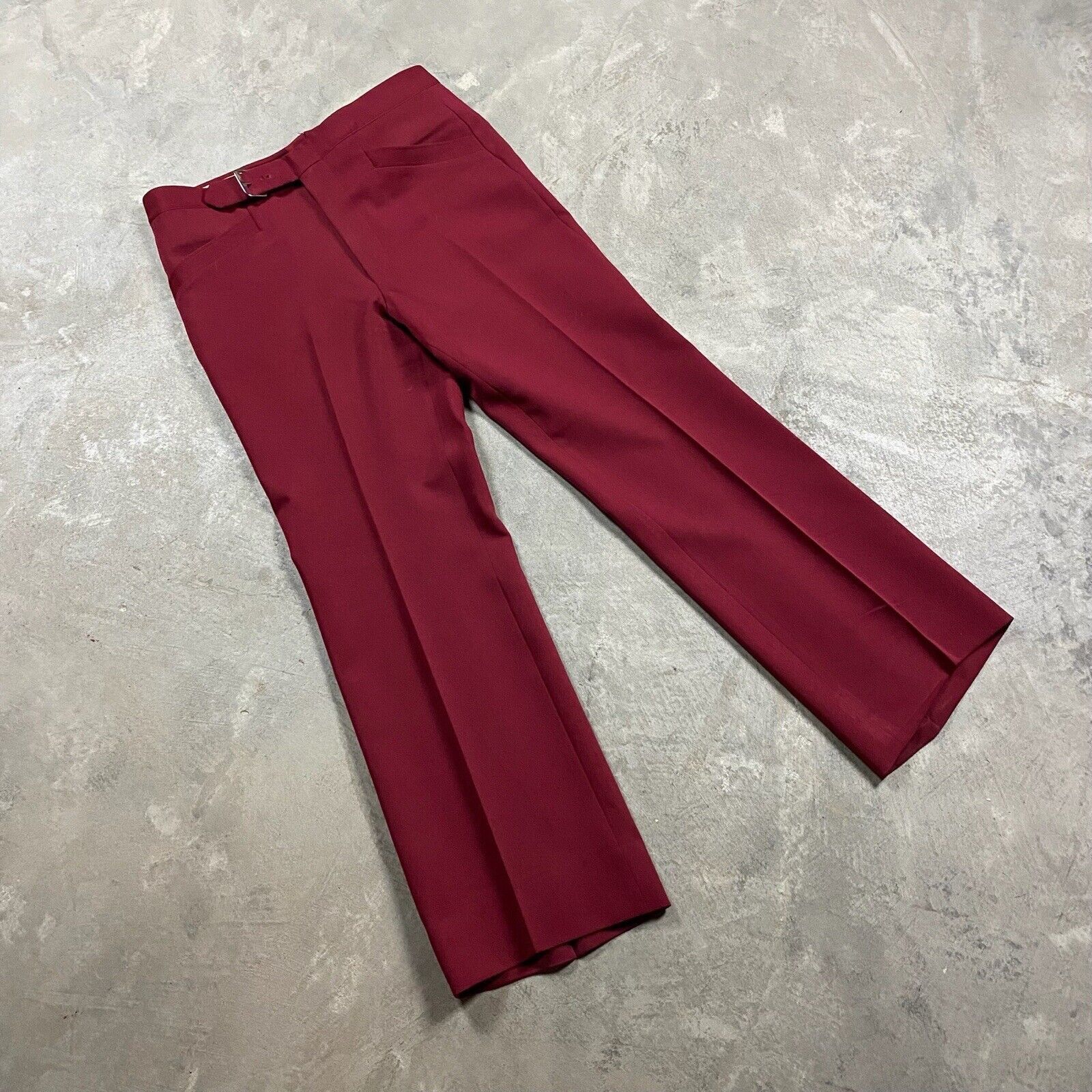 Vintage 70s VTG SANSABELT PANTS Slacks Golf Dress Disco Mod Belted ...