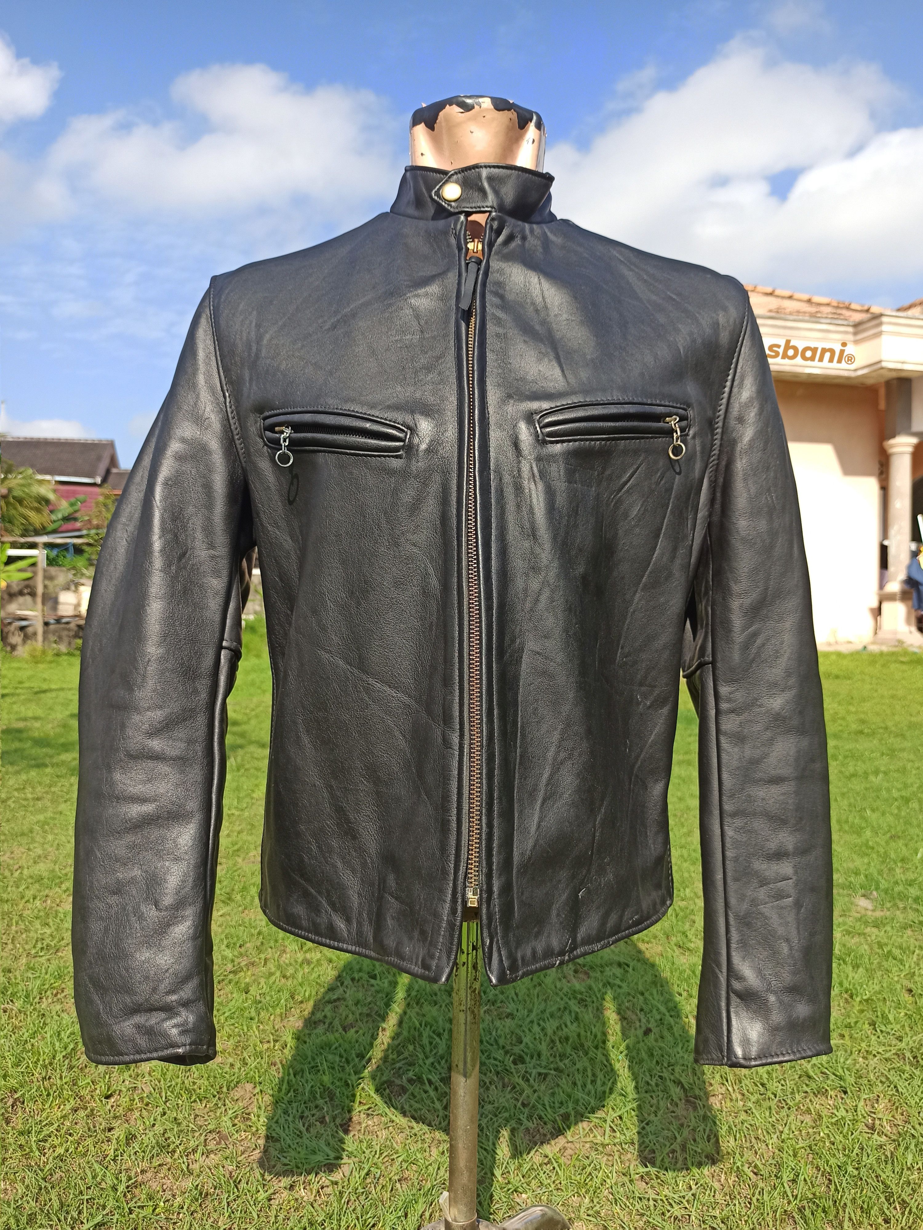 Schott × Vintage Vintage Schott 641xx Café Racer Leather Biker Jacket ...