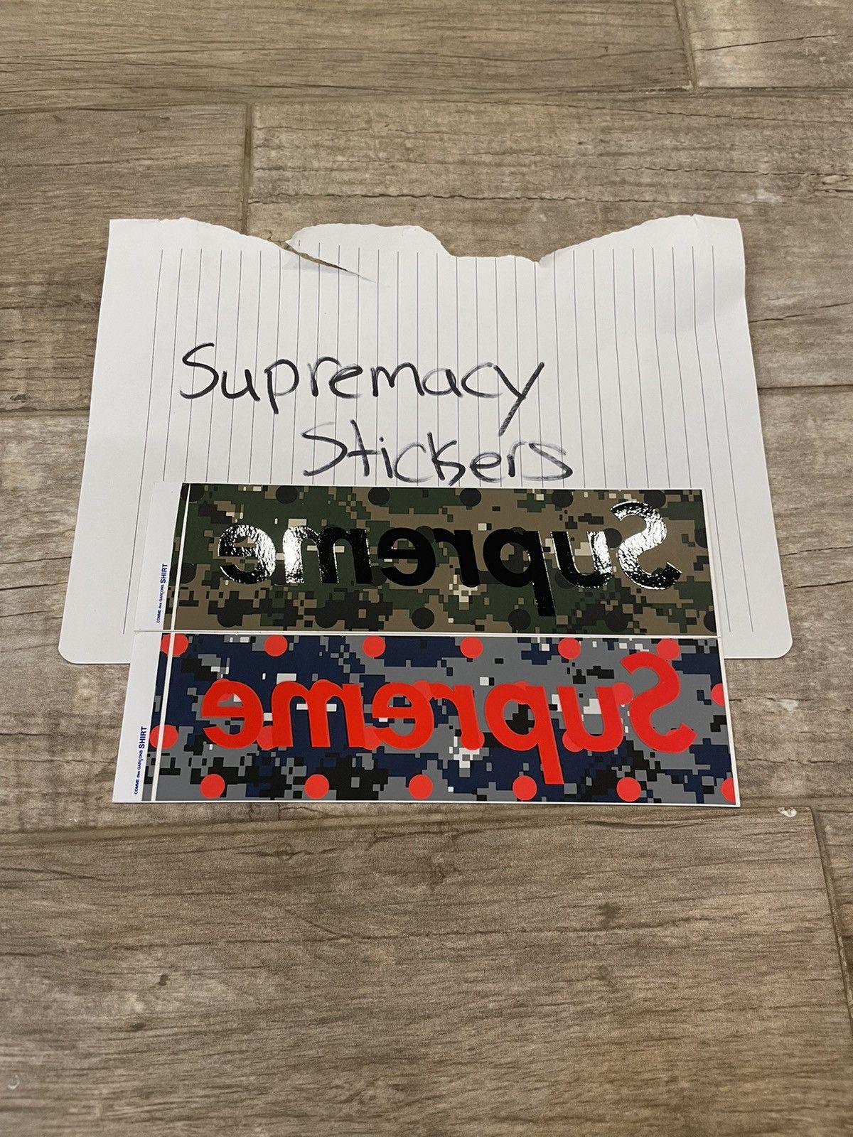 Supreme Supreme CDG pt 2 box logo sticker set | Grailed