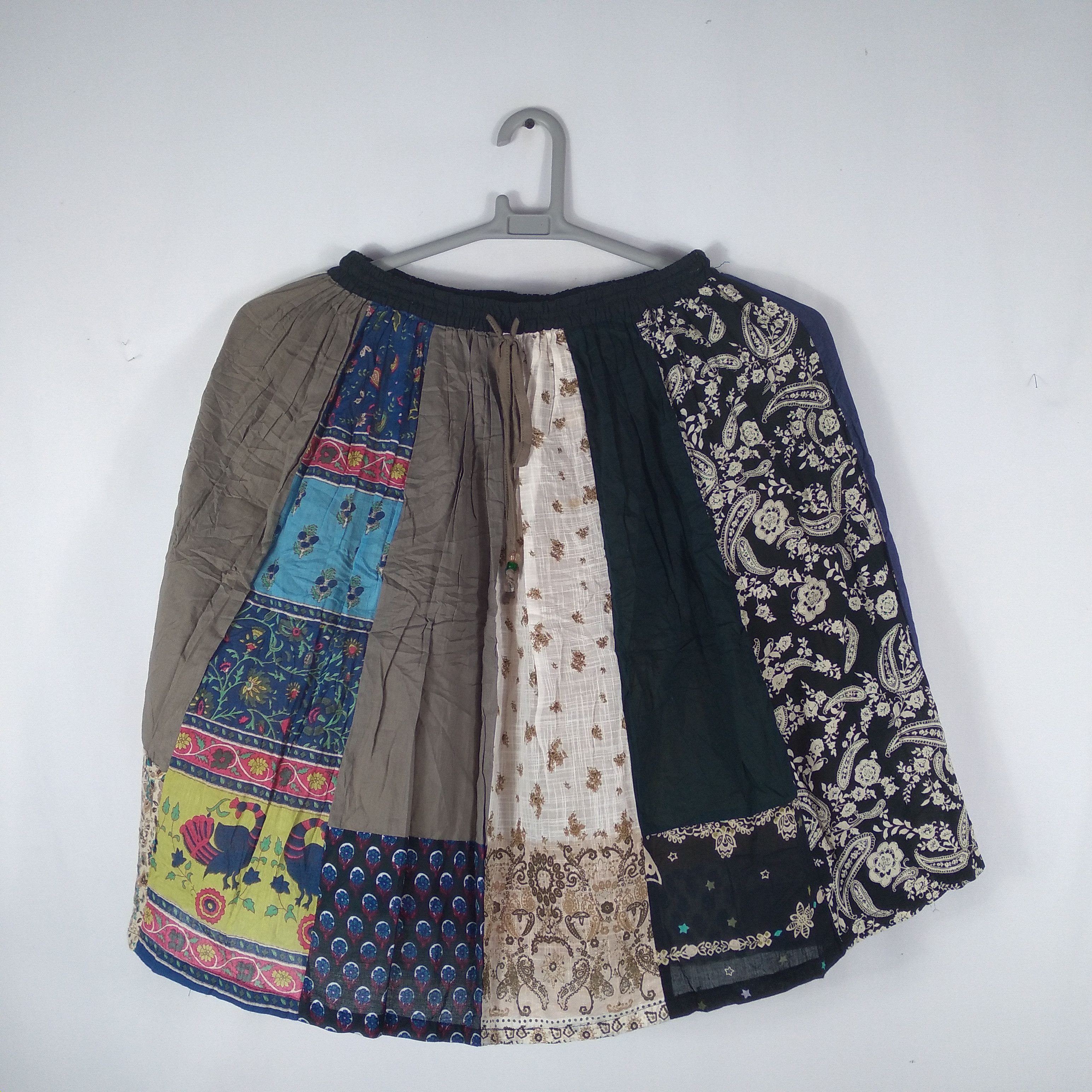 Vintage Sunder Ladki Patchwork Avant Garde Styles Draw String Skirt ...