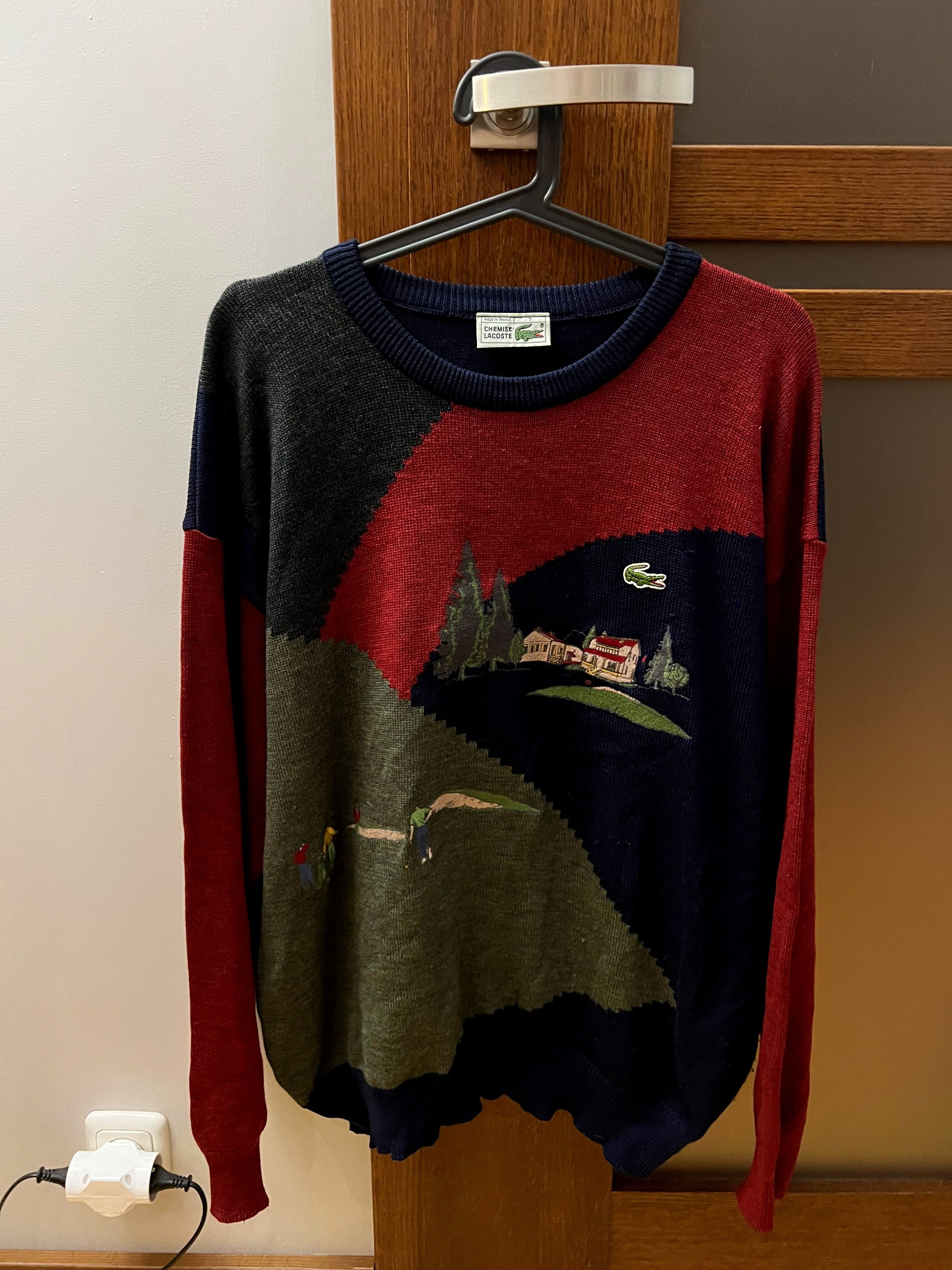 Lacoste × Vintage Vintage 90s Chemise Lacoste Pattern Picture Sweater ...