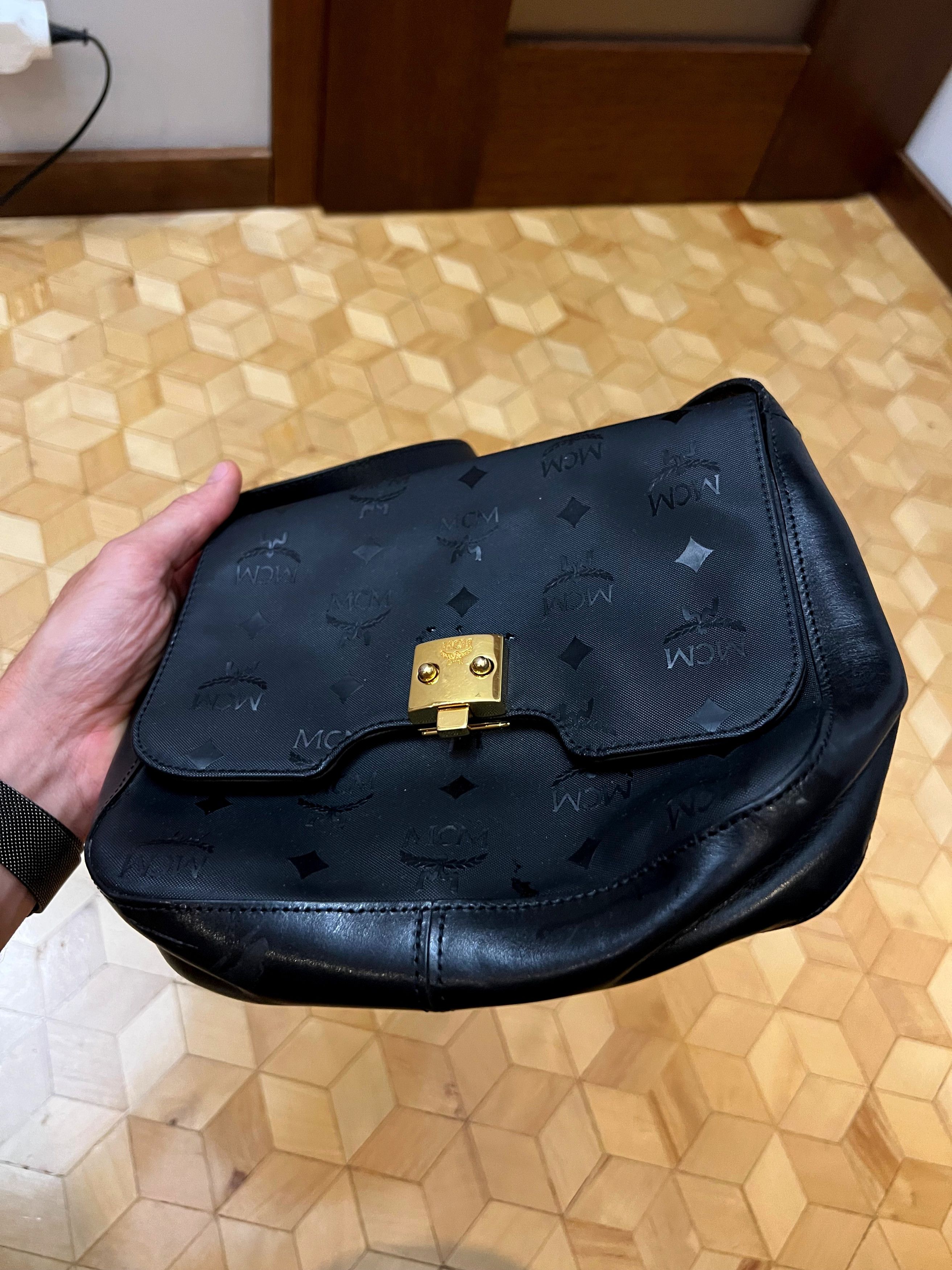 MCM Vintage MCM Pattern Monogram Logo Black Bag | Grailed