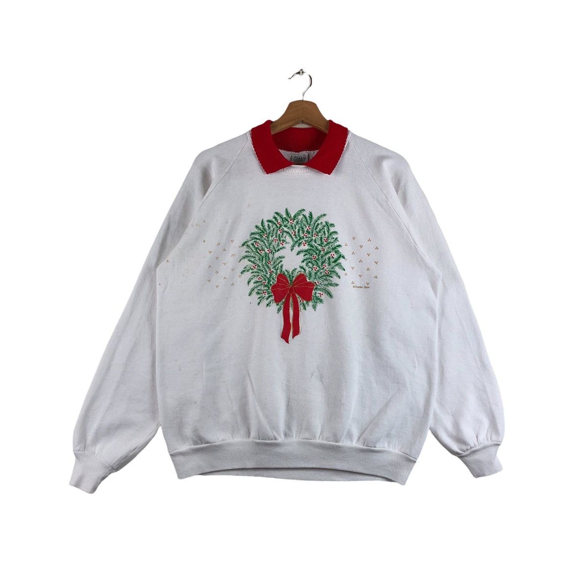 Vintage Vintage Gopher Sport Floral Art Collared Sweatshirt | Grailed
